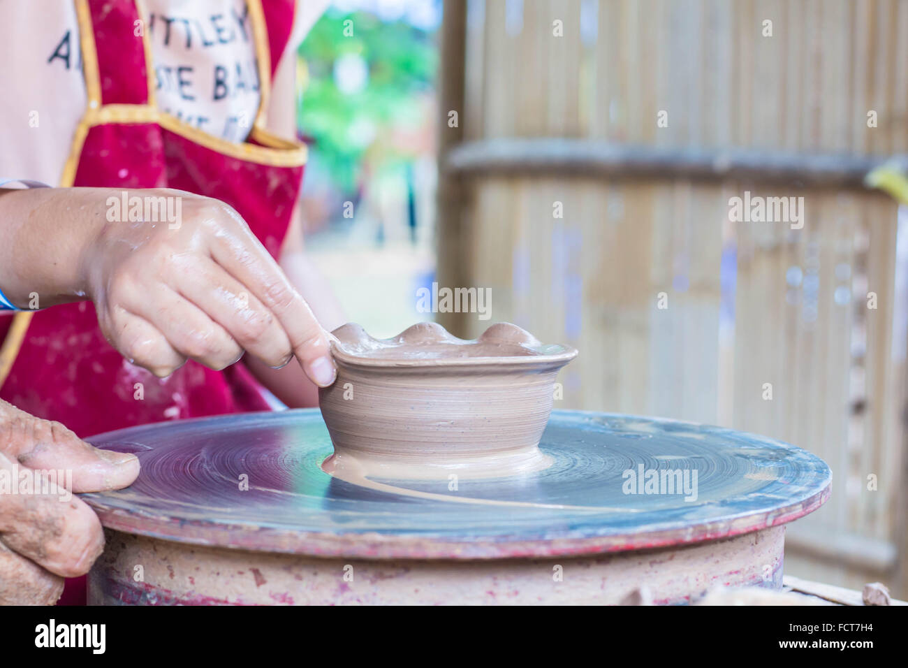 Hand made 0f clay pot shape Stock Photo - Alamy