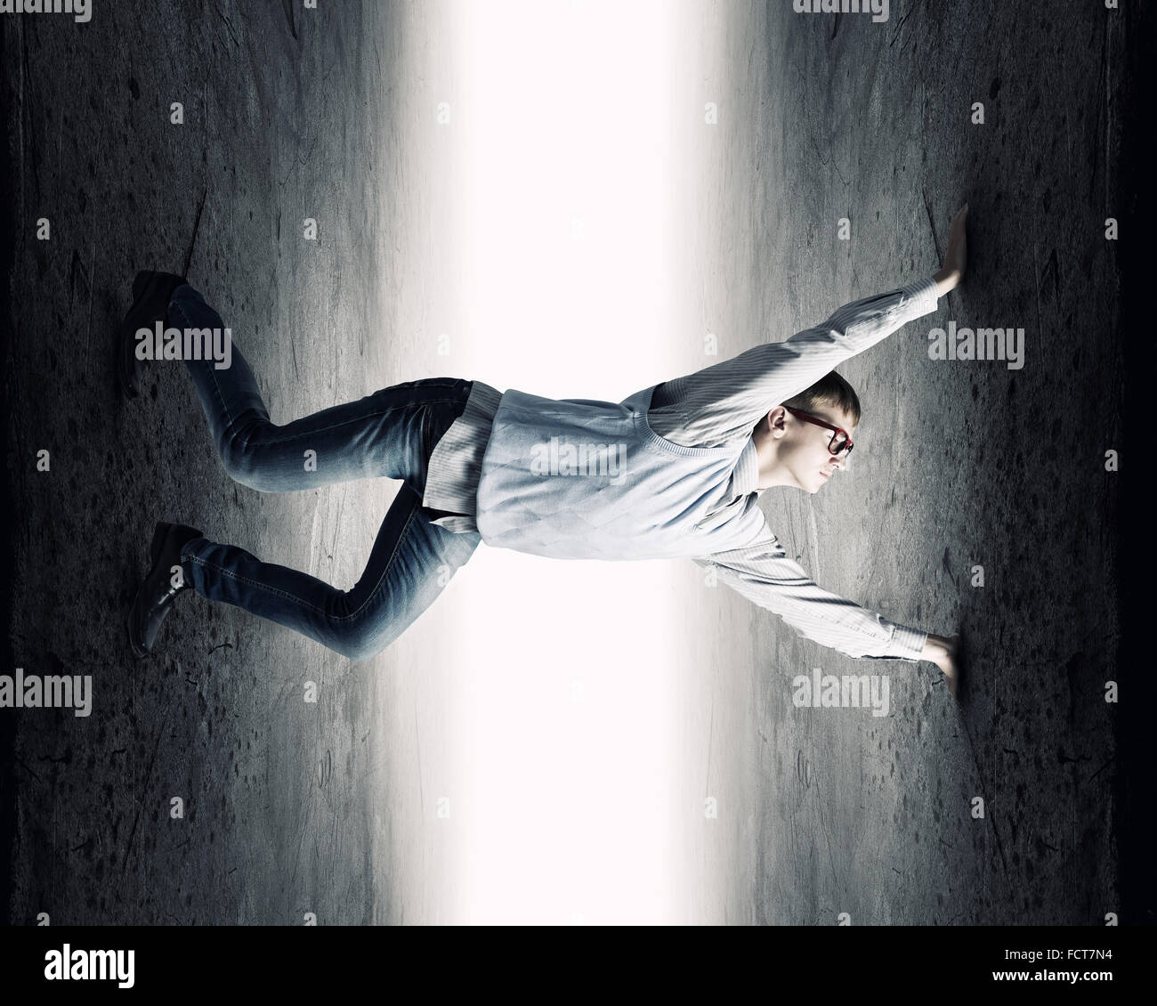 Man standing between stone hi-res stock photography and images - Alamy