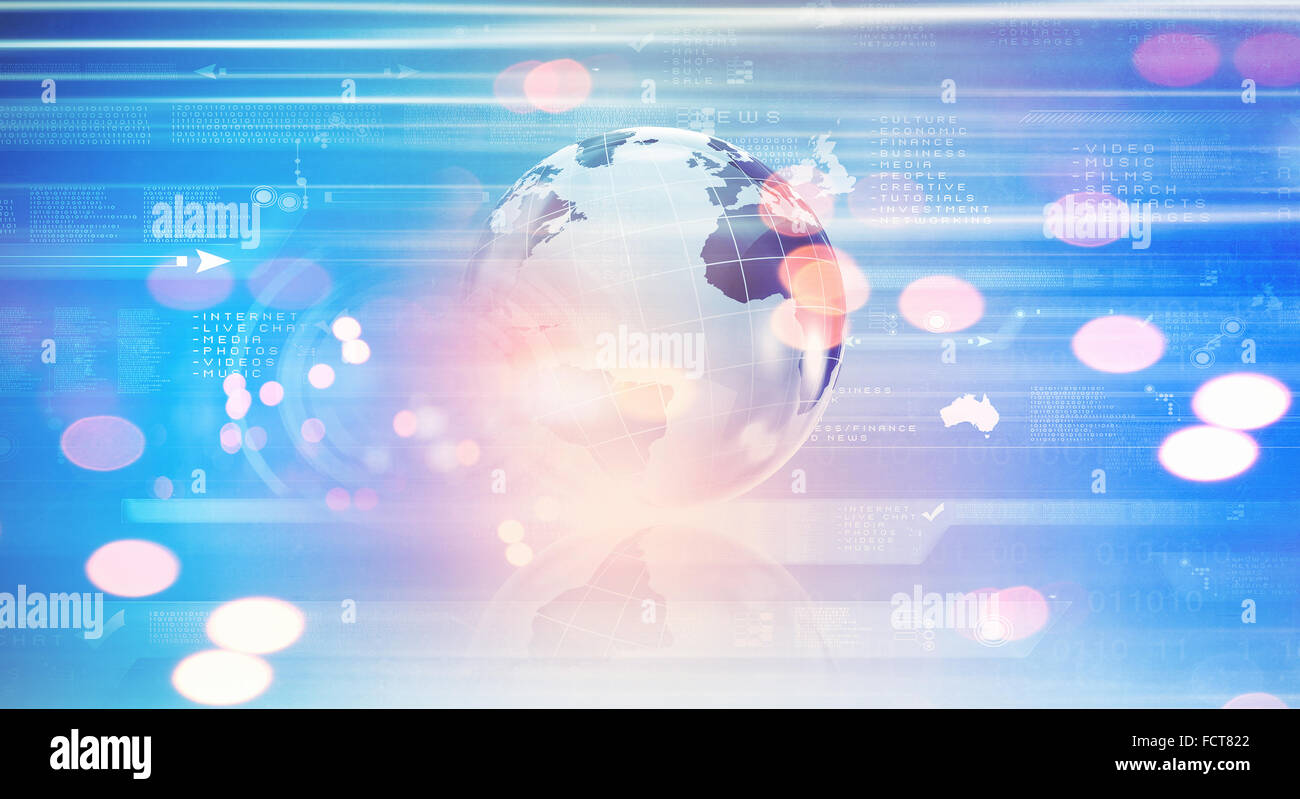 Background conceptual image of digital globe and binary code Stock ...
