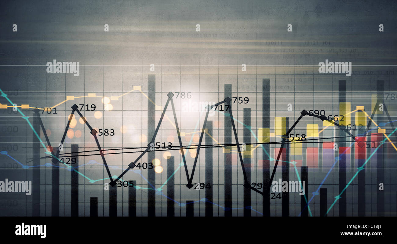 Digital background image with diagrams and graphs Stock Photo - Alamy