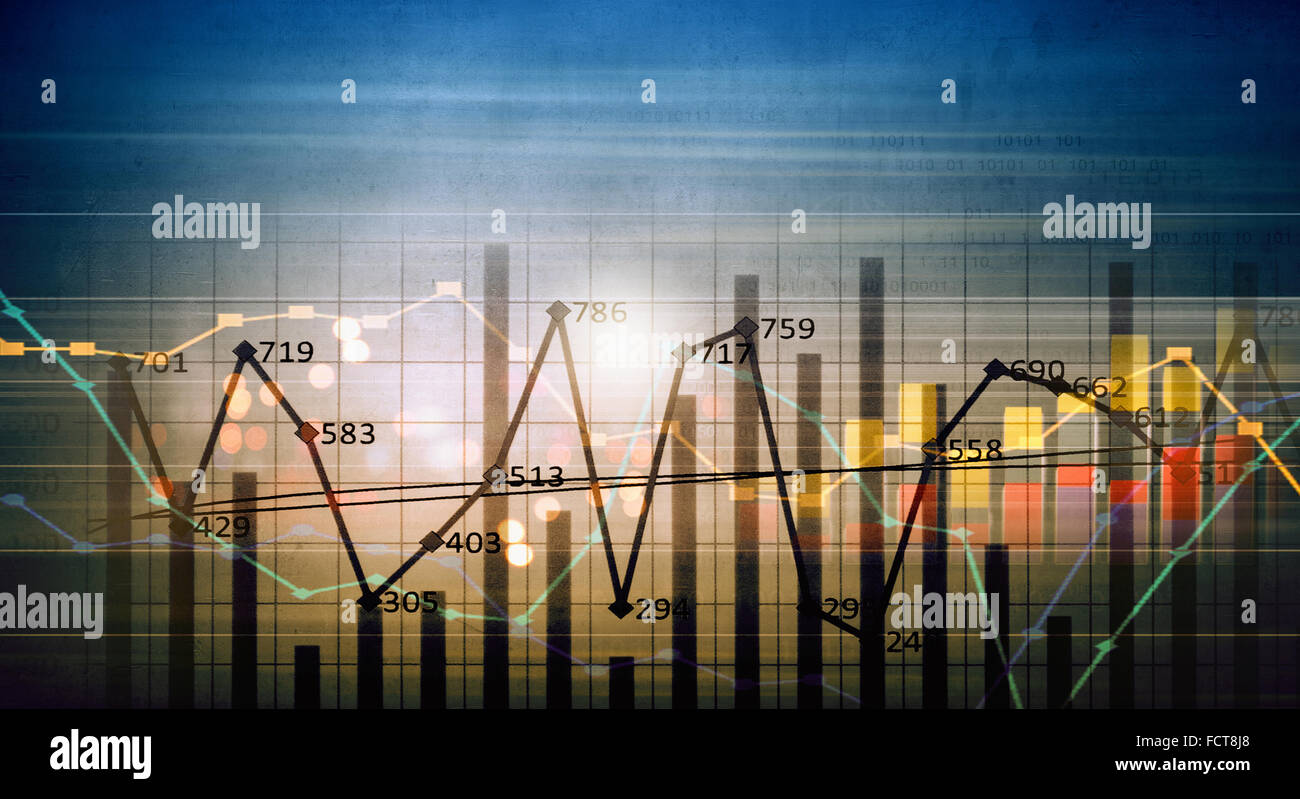 Digital background image with diagrams and graphs Stock Photo - Alamy