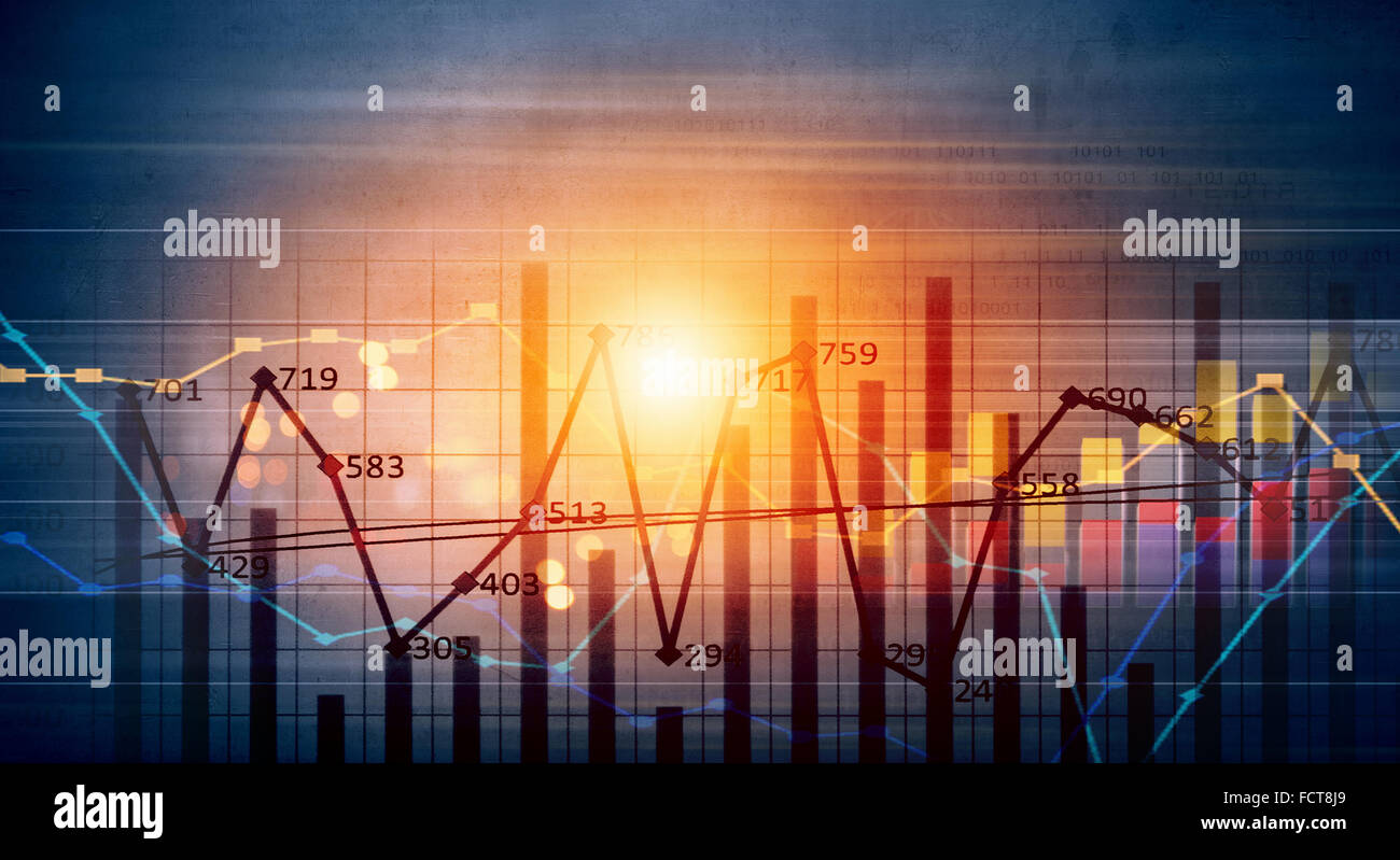 Digital background image with diagrams and graphs Stock Photo - Alamy