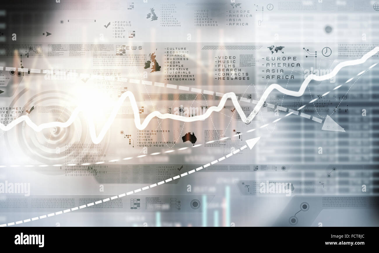 Digital background image with diagrams and graphs Stock Photo - Alamy