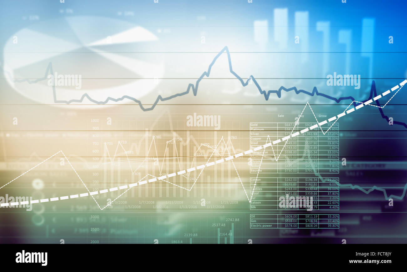 Digital background image with diagrams and graphs Stock Photo - Alamy