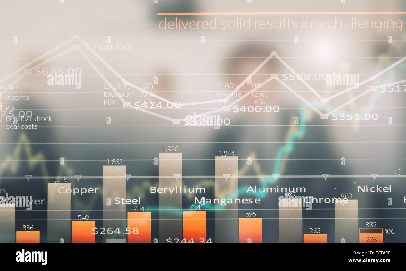 Digital background image with diagrams and graphs Stock Photo - Alamy
