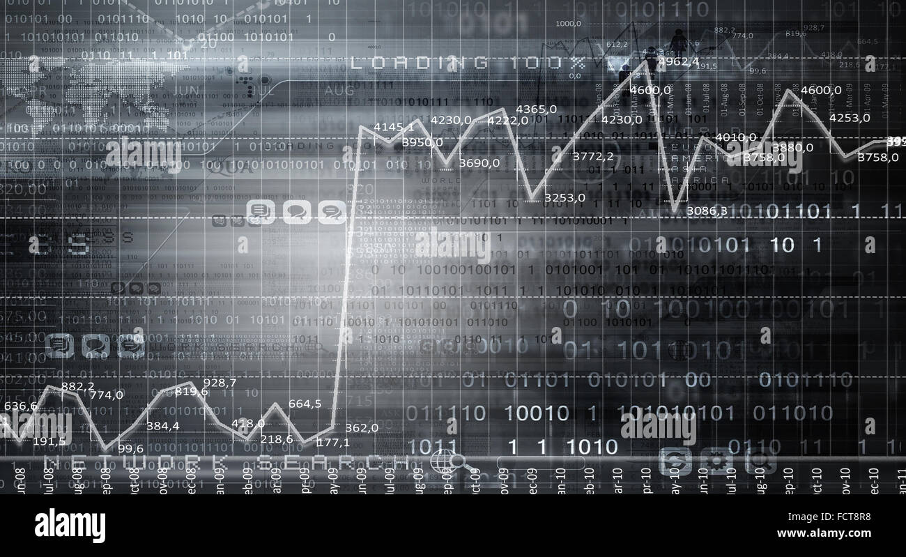 Digital background image with diagrams and graphs Stock Photo - Alamy