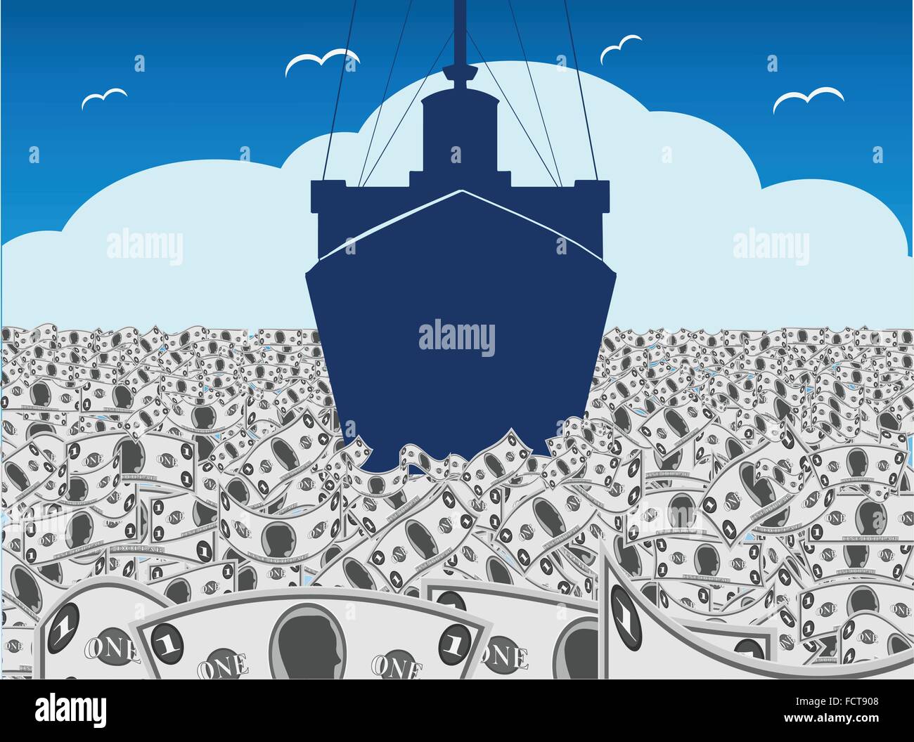 Sea of Cash (Vector Stock Vector Image & Art - Alamy