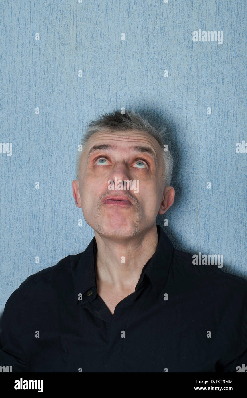 Man Looking Up Stock Photo - Alamy