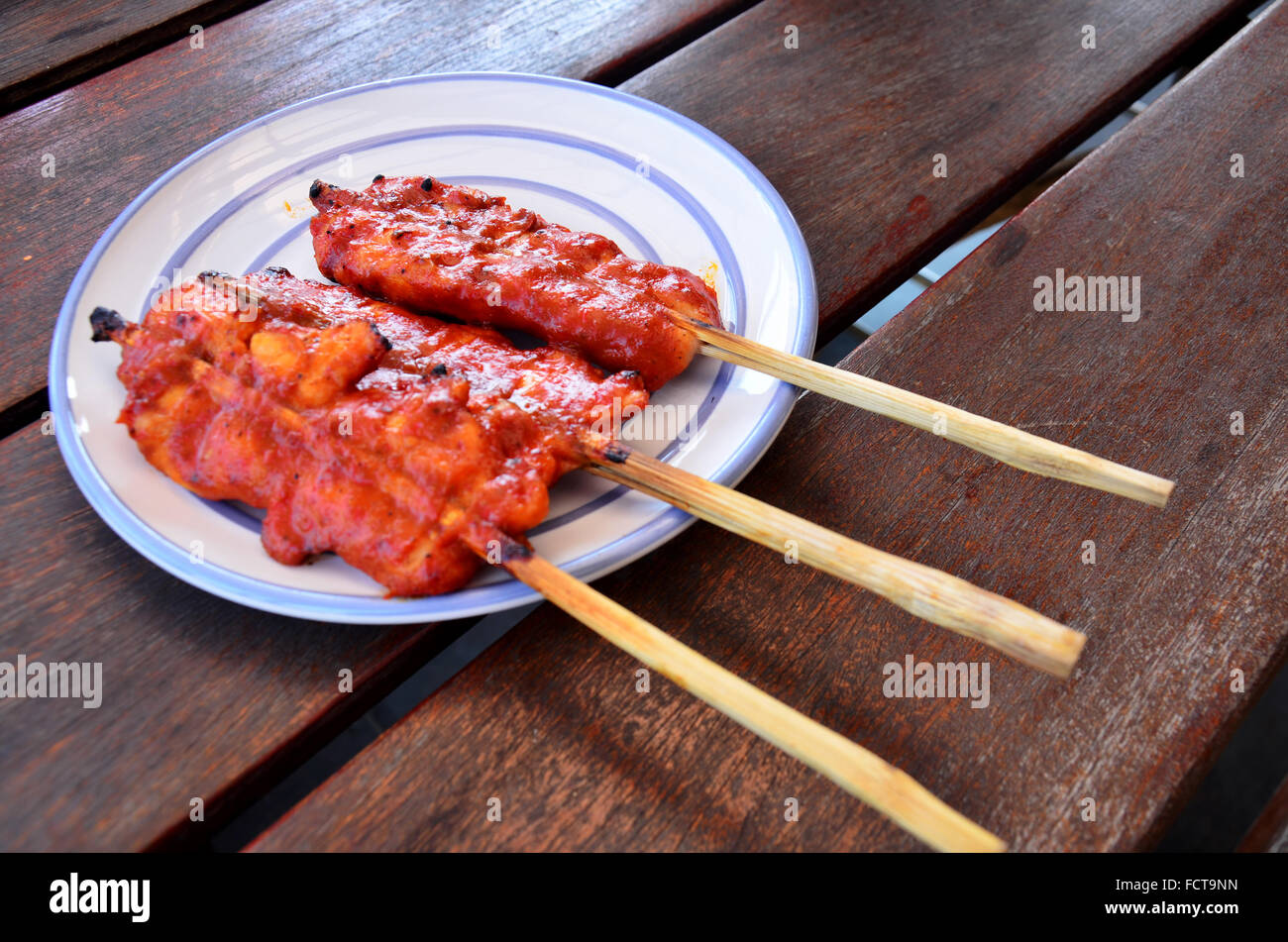 Grilled spicy chicken of southern in thailand called Kai Ayam Golek or ...