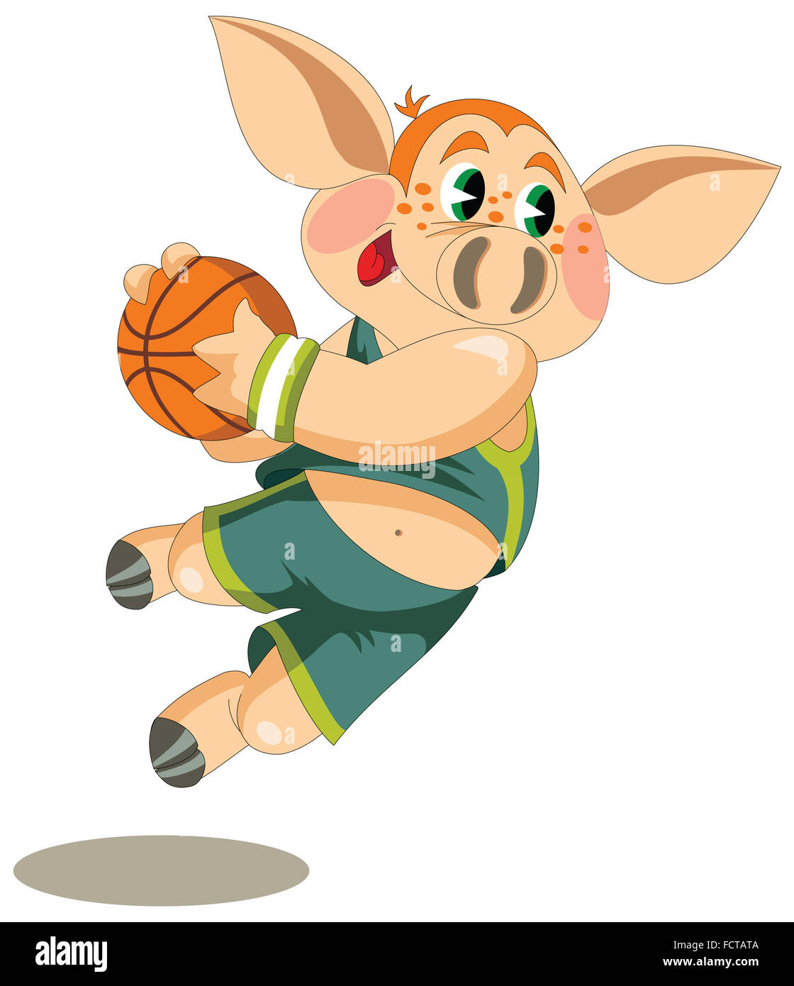 little piglet is basketball player Stock Photo - Alamy