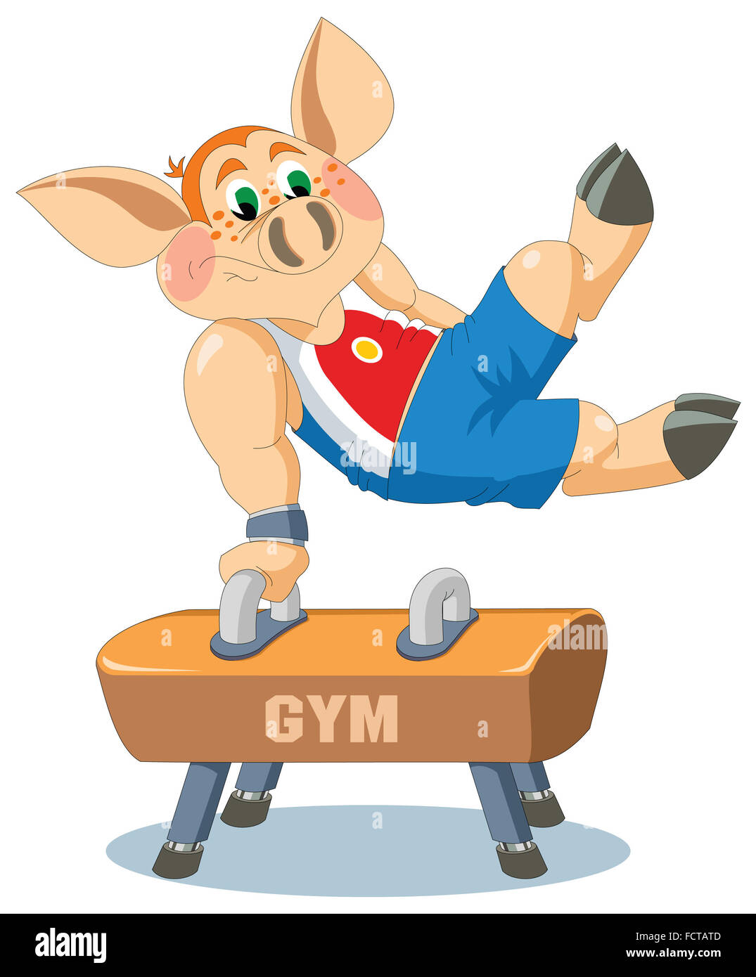 little piglet is gymnast Stock Photo - Alamy