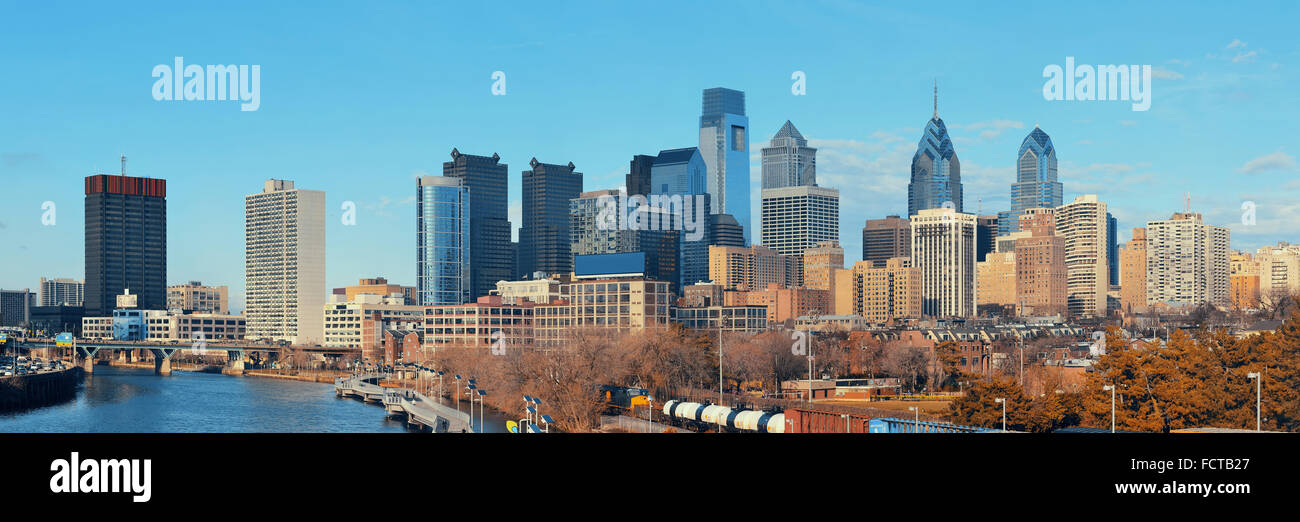 Philadelphia skyline with urban architecture Stock Photo - Alamy