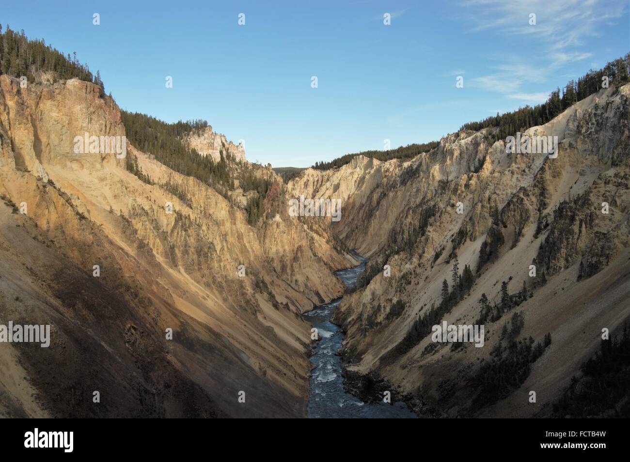 Sunset at Lower Falls Yellowstone Stock Photo - Alamy
