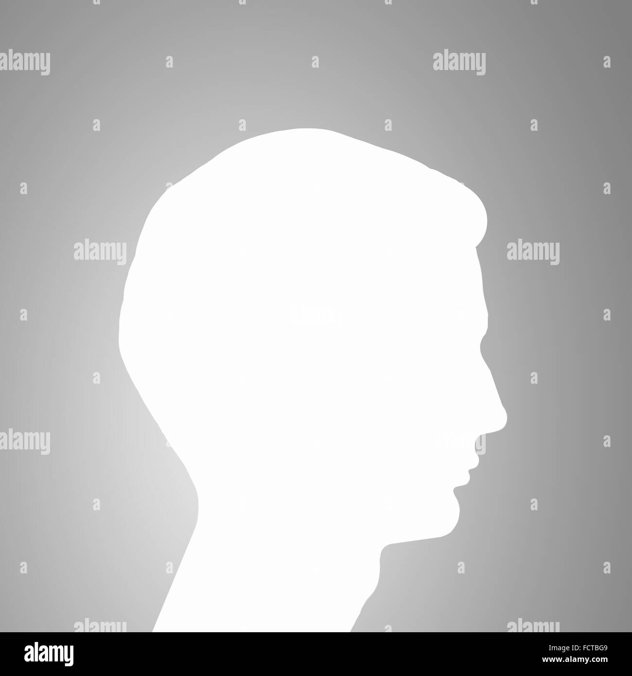 Silhouette of human head on color background Stock Photo - Alamy