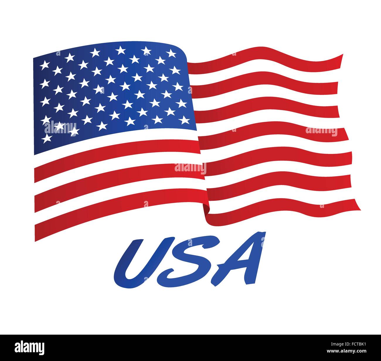 North wind blowing american flag Stock Vector Images - Alamy