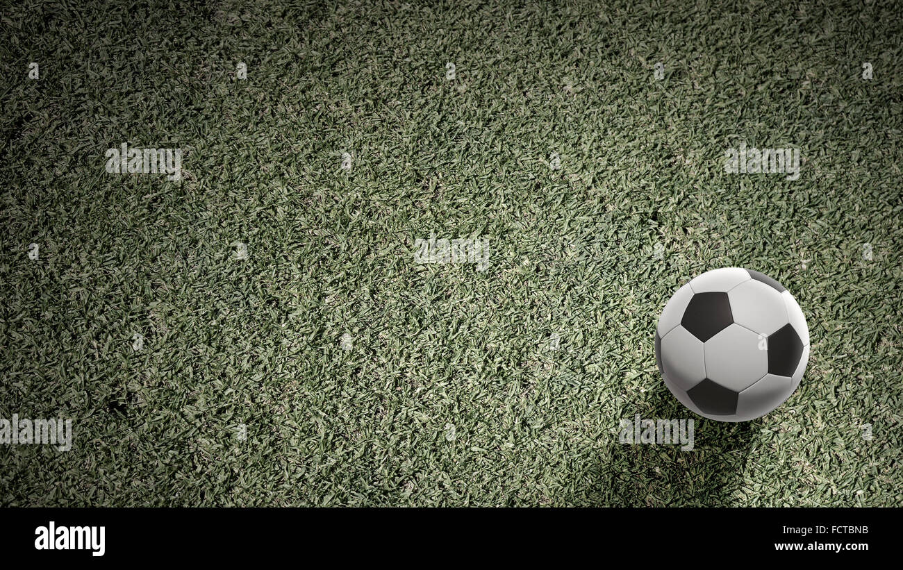 Top view of female football player on green grass Stock Photo - Alamy