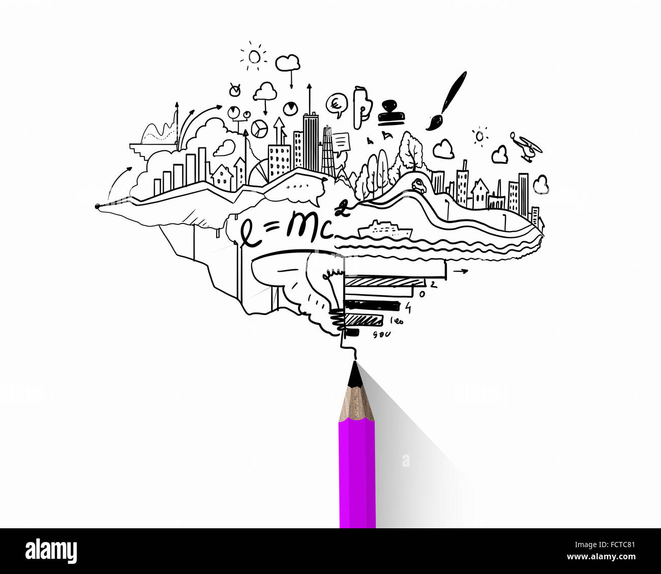 Planning concept pencil drawing business Cut Out Stock Images ...