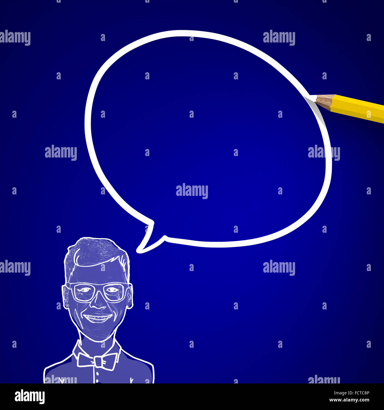 Sketch of successful businessman concept with blank bubble speech Stock ... Sketch of successful businessman concept with blank bubble speech Stock ...