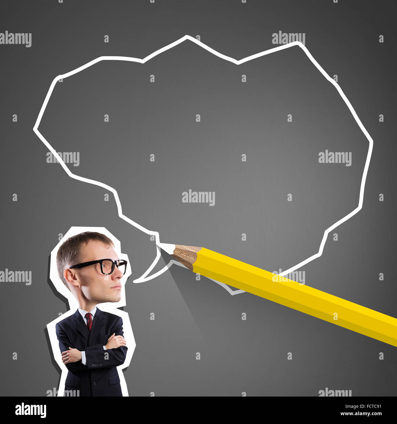 Sketch of successful businessman concept with blank bubble speech Stock ... Sketch of successful businessman concept with blank bubble speech Stock ...