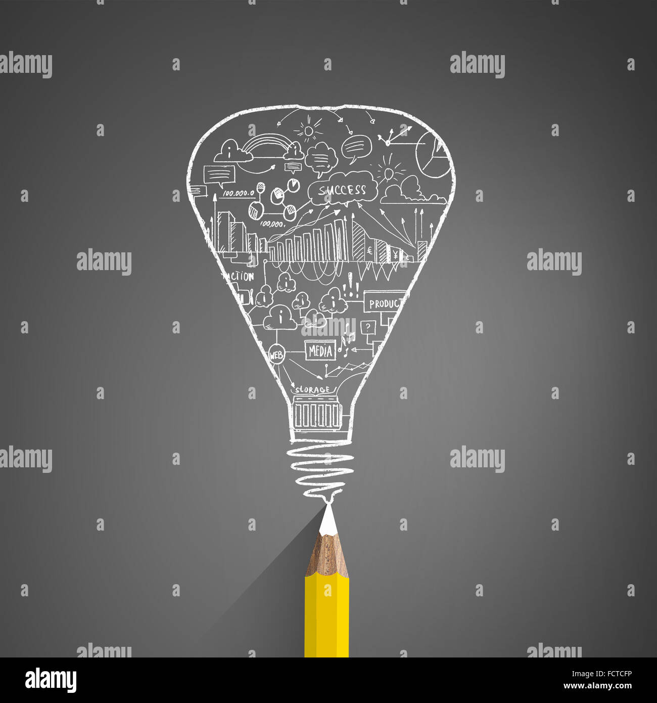 Idea concept image pencil drawing hi-res stock photography and images ...