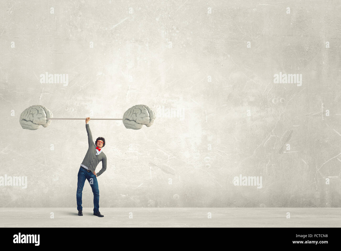Confident man lifting above hi-res stock photography and images - Alamy