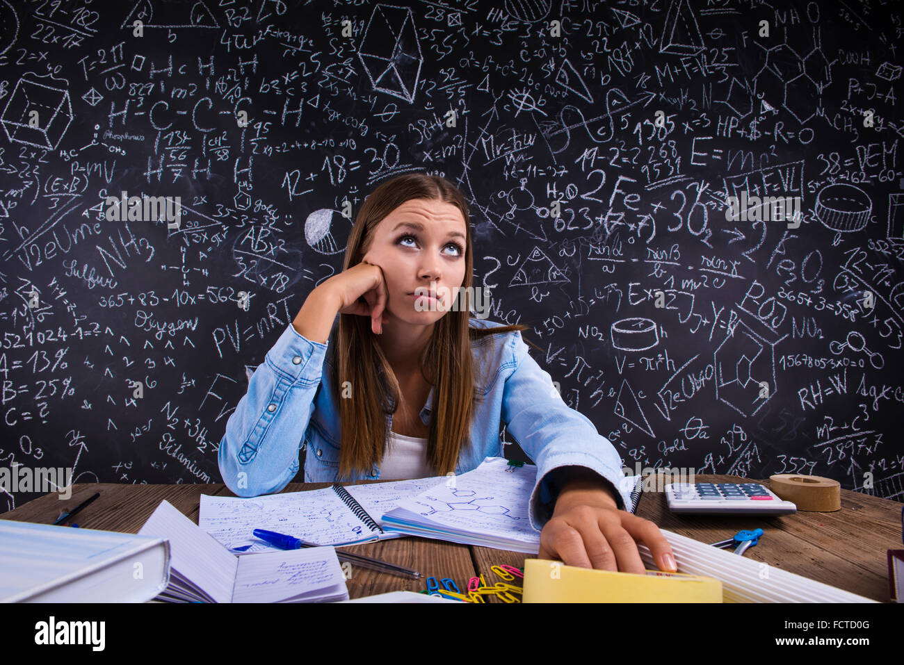 Beautiful girl studying Stock Photo - Alamy