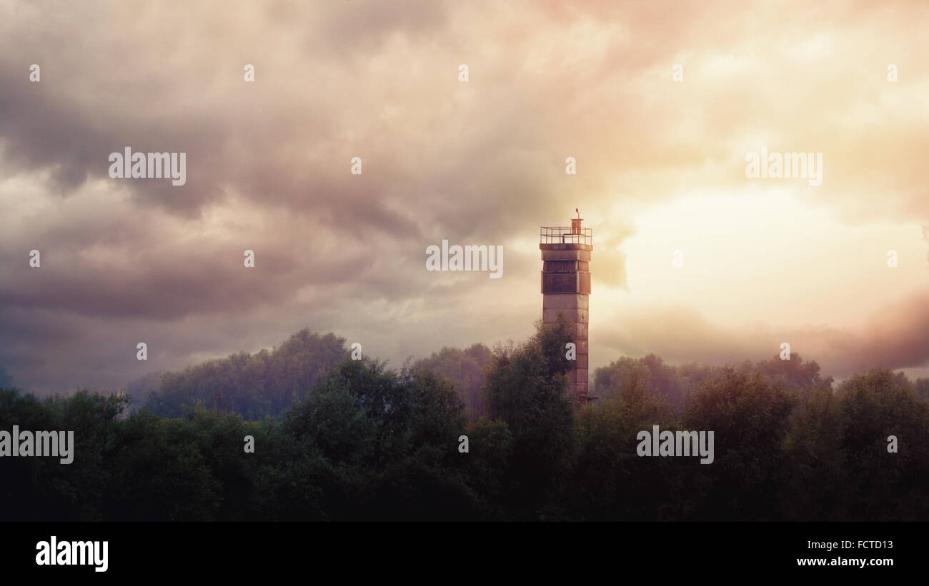 Watchtower at the former inner Border in Germany Stock Photo - Alamy