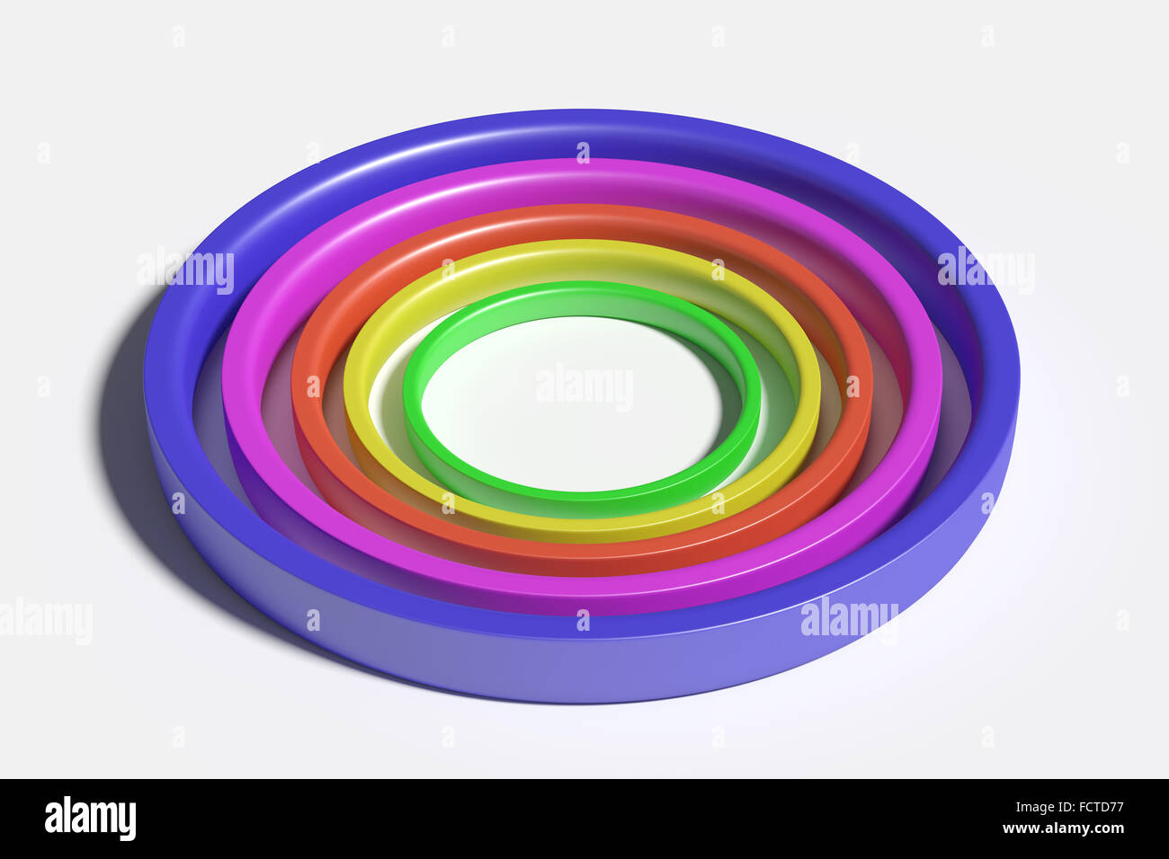 3d rendering of colorful circles on white background. Illustration ...