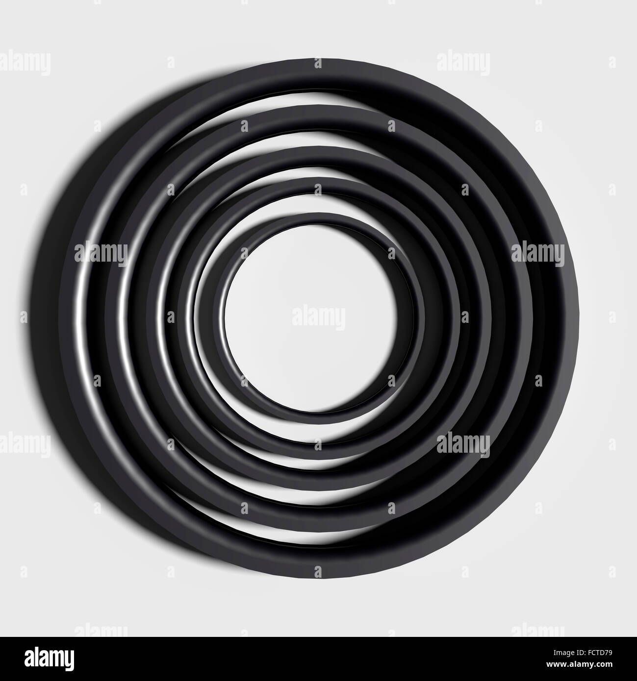3d rendering of a black three-dimensional circles on white background ...