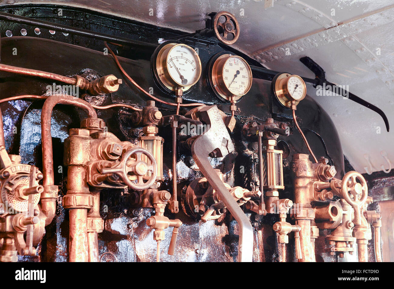 Steam locomotive train gauges hi-res stock photography and images - Alamy