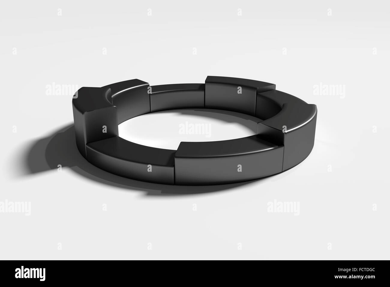 3d rendering of a black diagram on white background. Illustration Stock ...