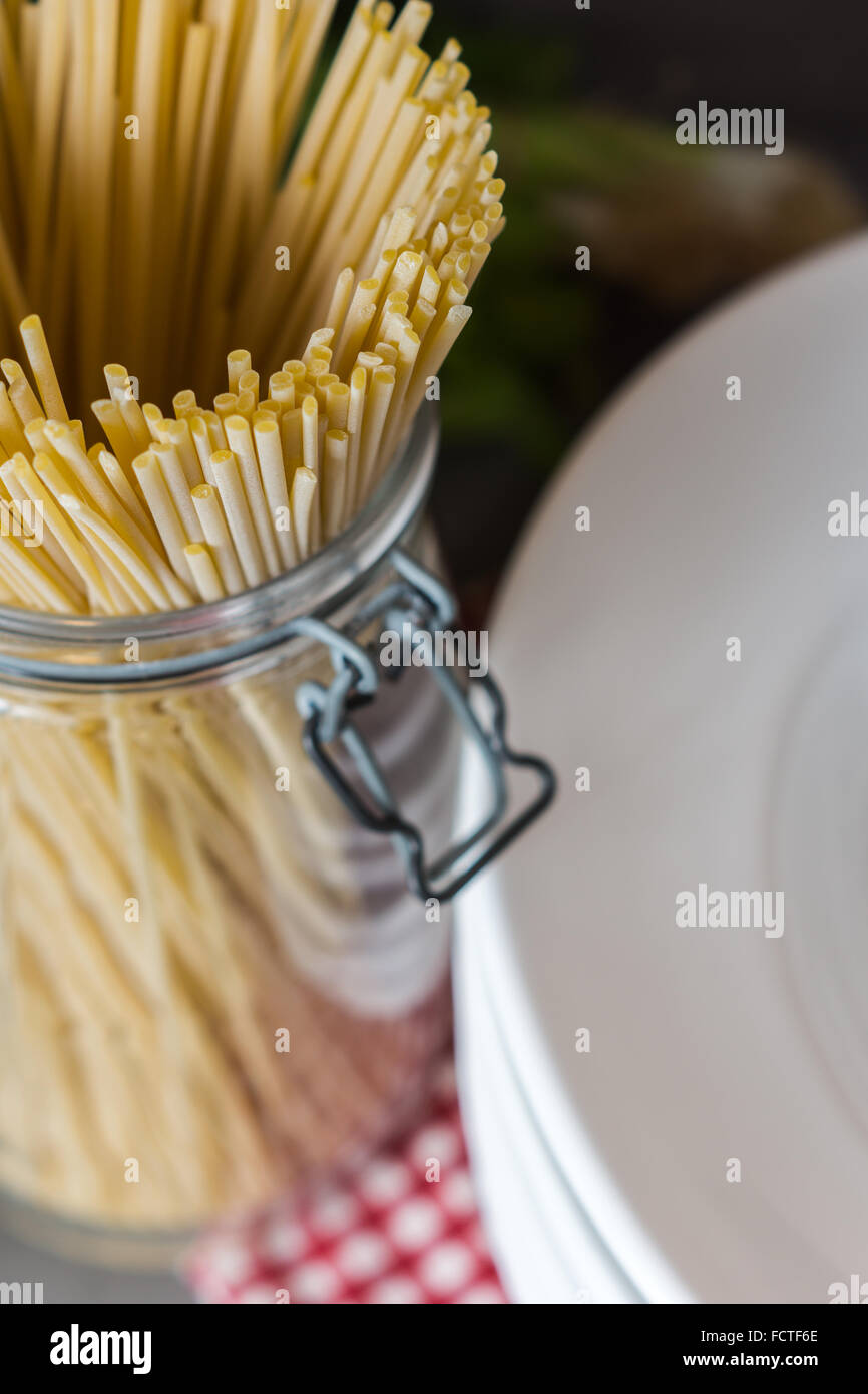 Italian lifestyle - prepare for cooking, Still Life with raw Pasta ...