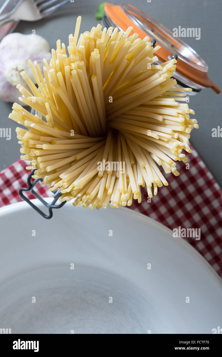 Italian lifestyle - prepare for cooking, Still Life with raw Pasta ...