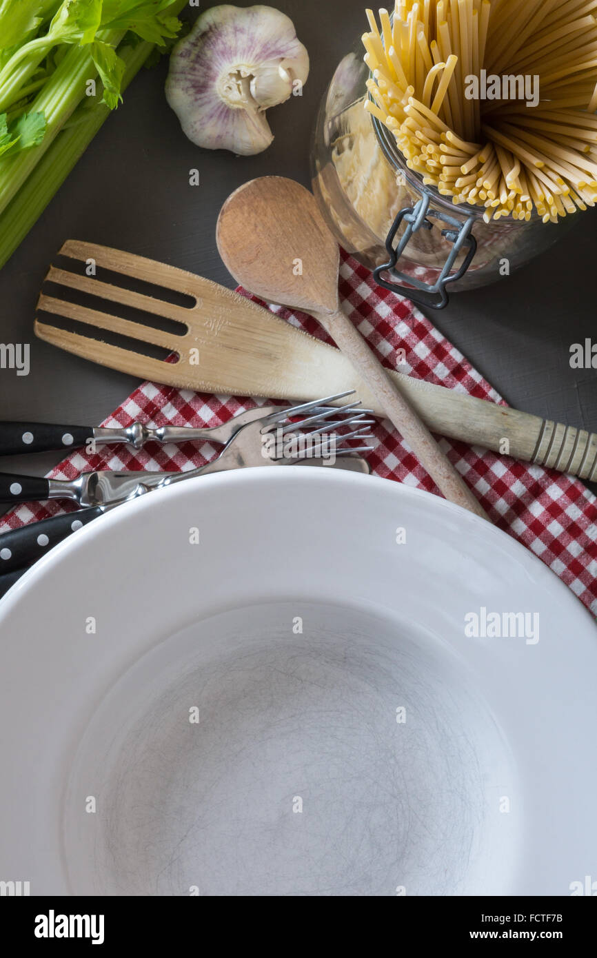 Italian lifestyle - prepare for cooking, Still Life with raw Pasta ...