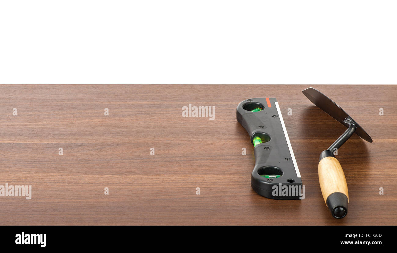 Palette knife with level Stock Photo - Alamy