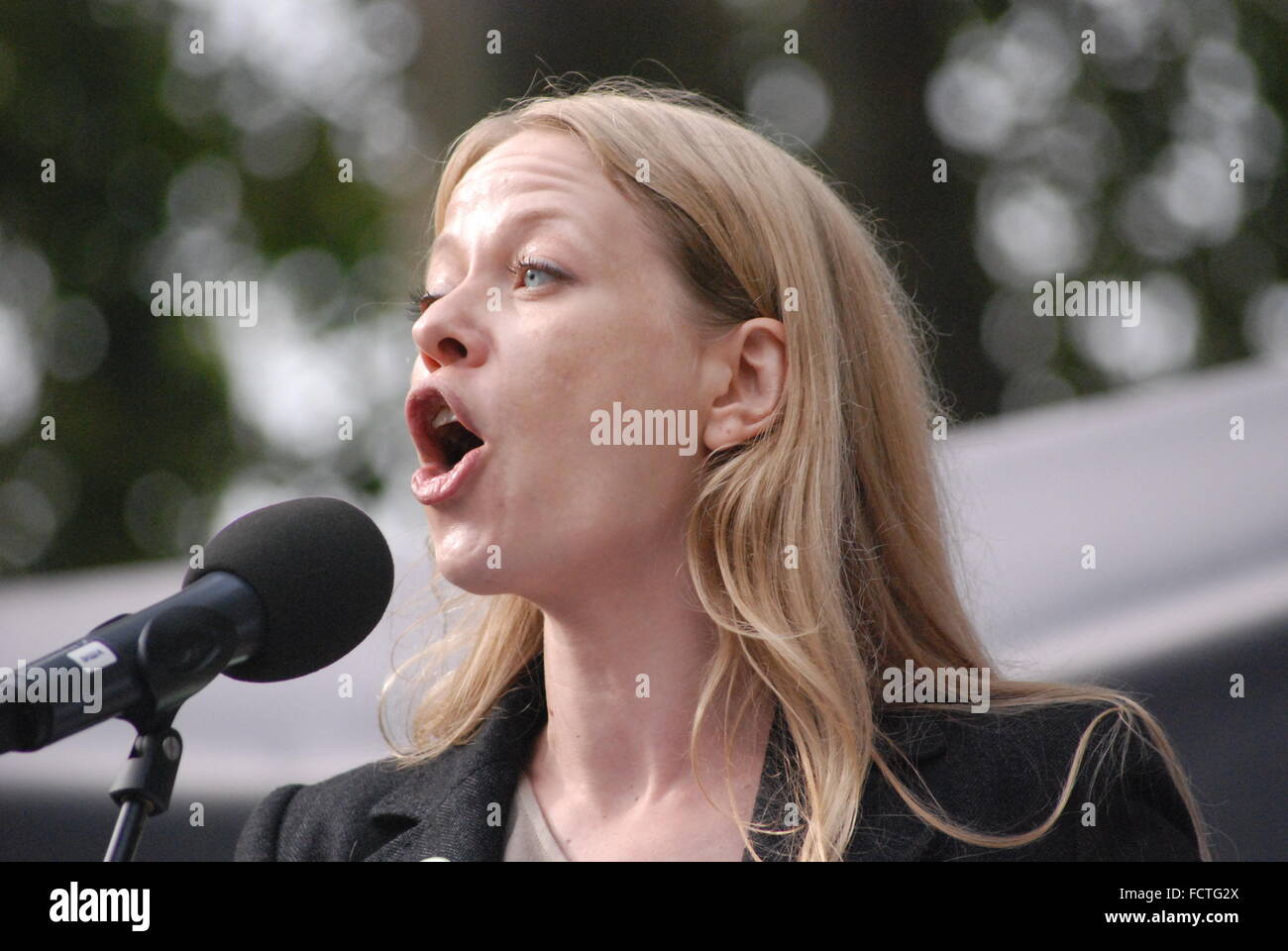 Green party , Sian Berry. London mayor candidate Stock Photo - Alamy