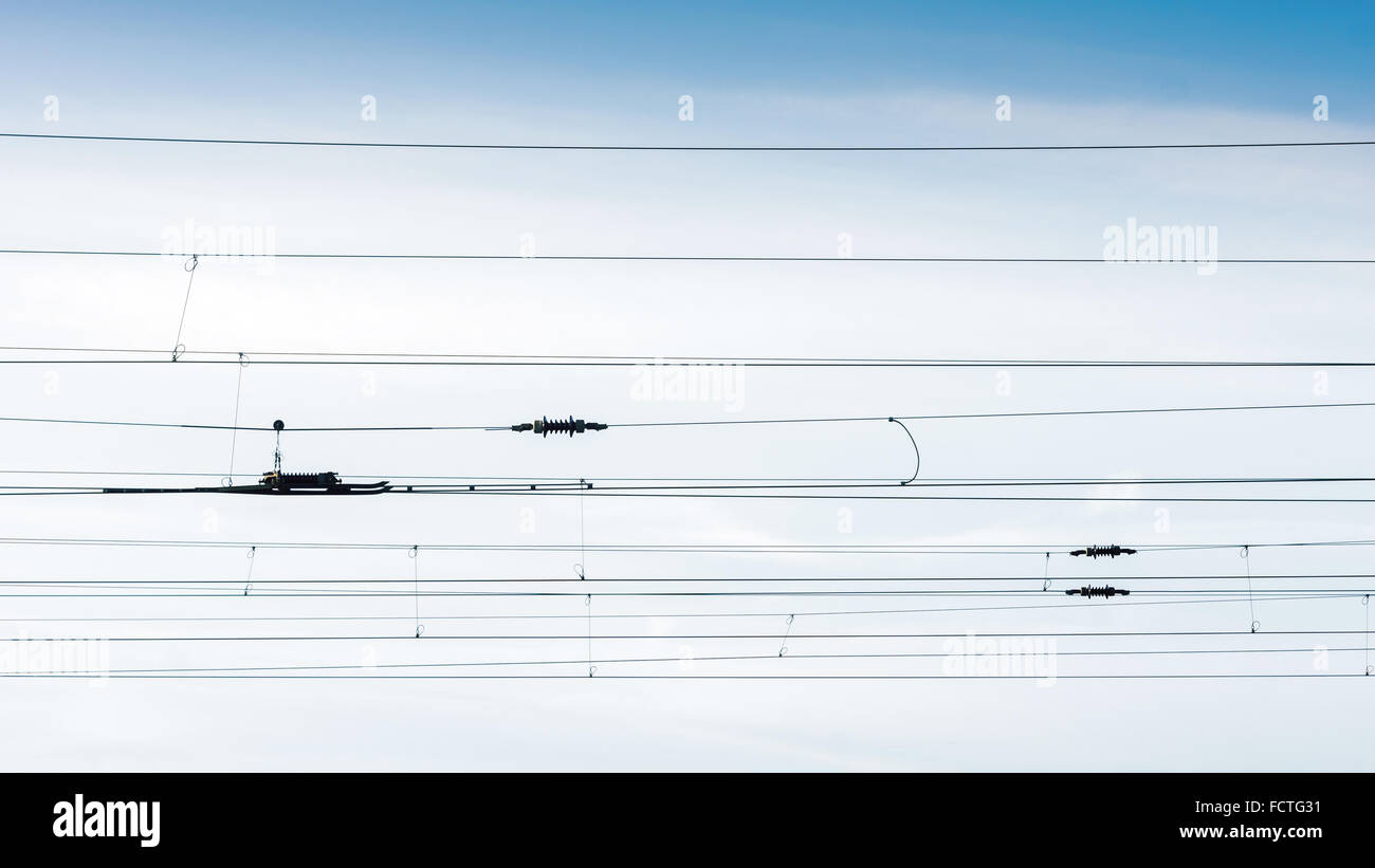 Railway electric transmission lines hi-res stock photography and images ...