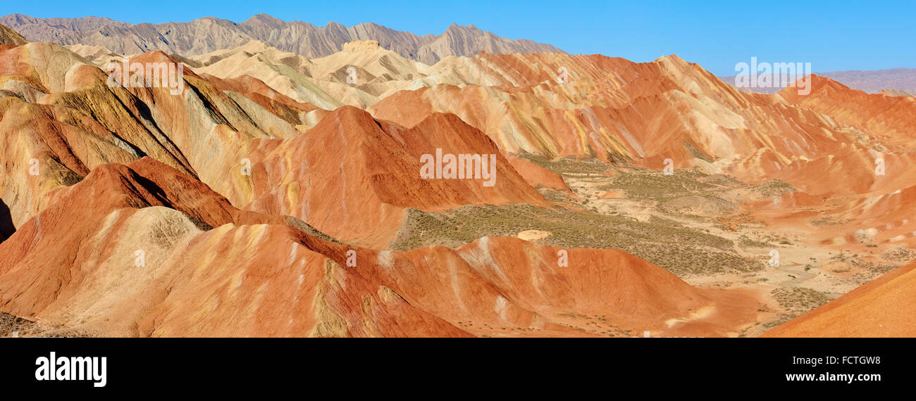 China, Gansu Province, colorful Danxia landform in Zhangye, Unesco ...
