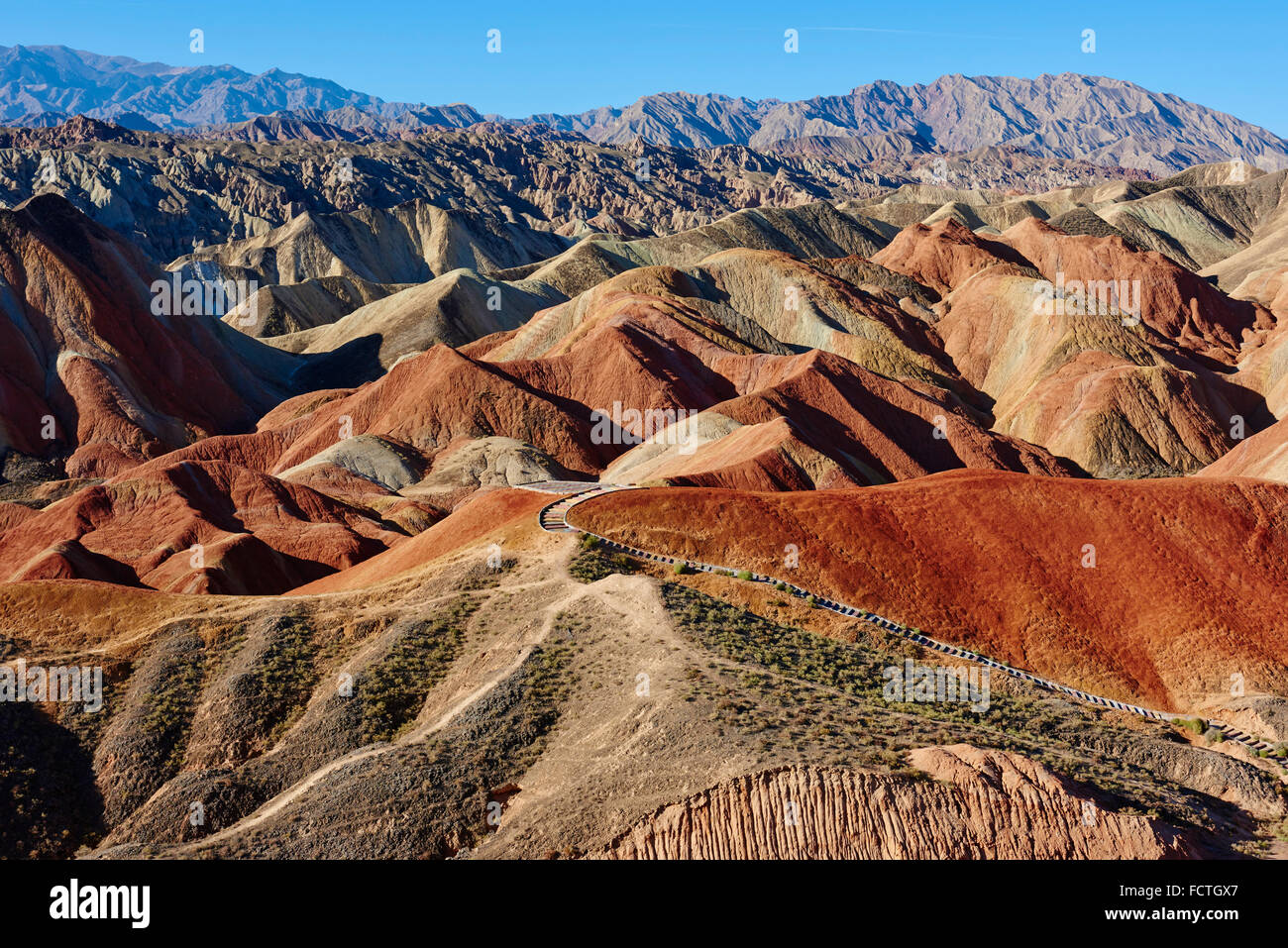 China, Gansu Province, colorful Danxia landform in Zhangye, Unesco ...