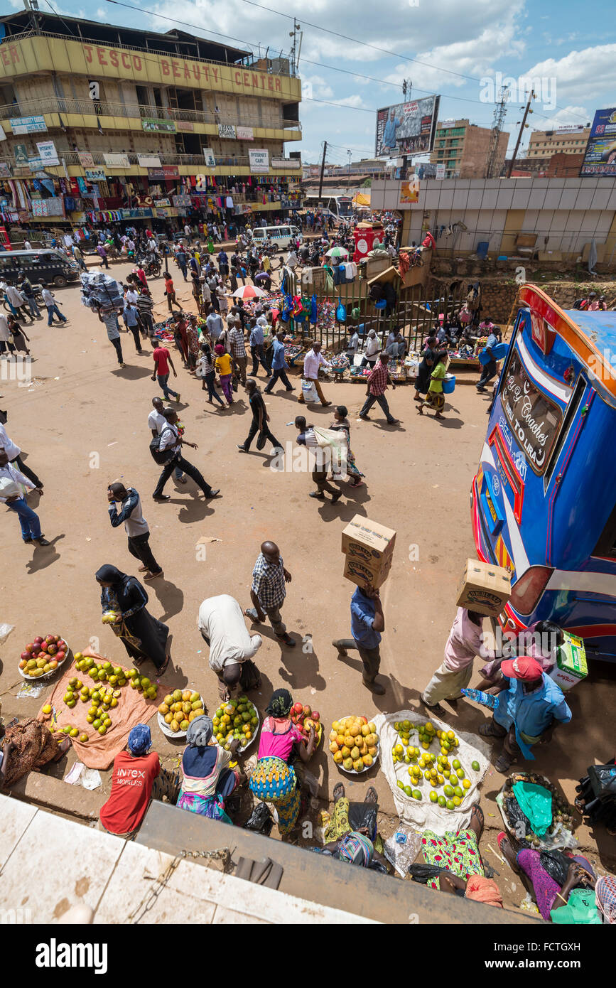 View of Hoima Road on a typically busy day, Kampala, Uganda, Africa ...