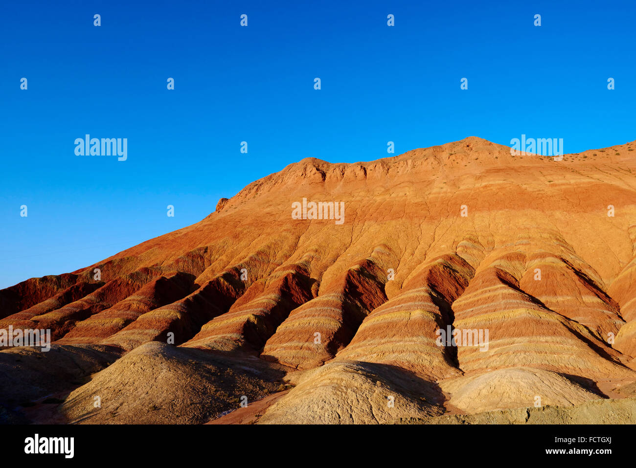 China, Gansu Province, colorful Danxia landform in Zhangye, Unesco ...