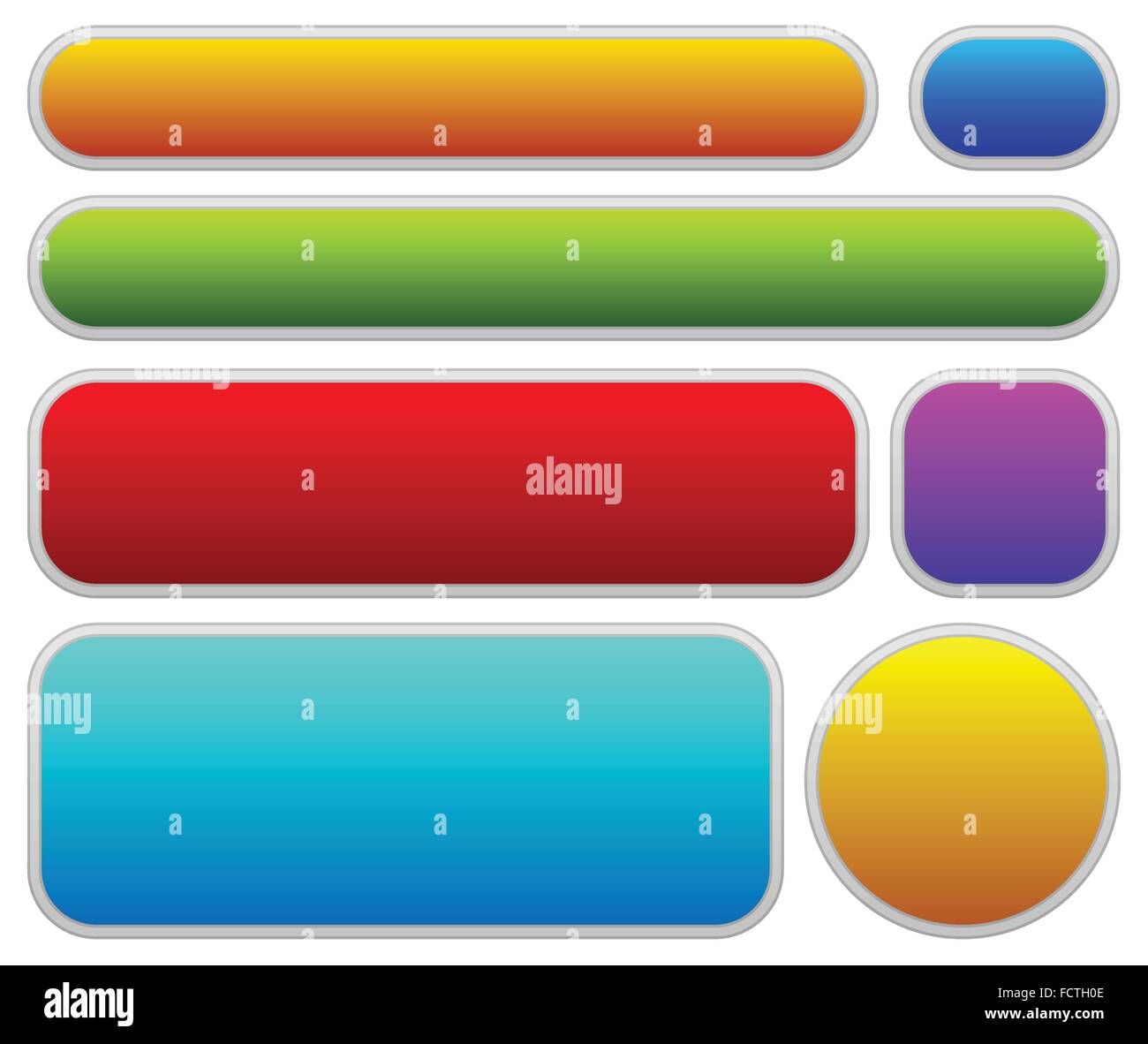 Colorful button, banner background set. Vector illustration Stock ...