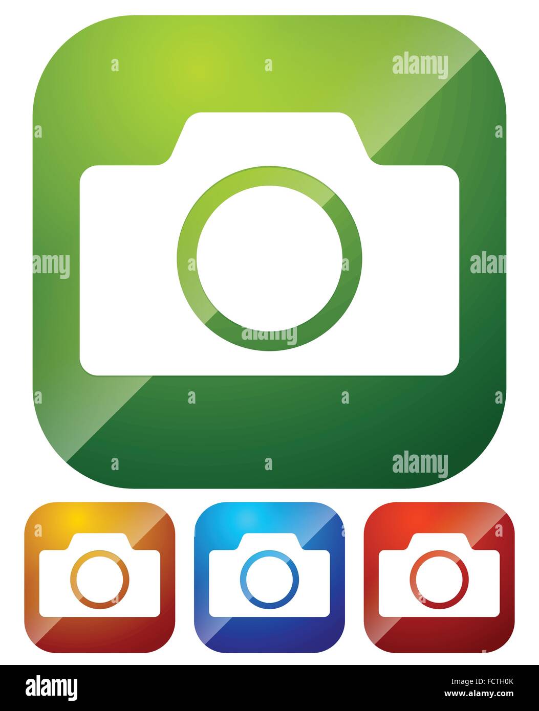 Icons with photo camera, camera symbol. Vector illustration Stock ...