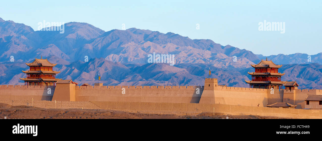 Gansu jiayuguan the great wall fortress hi-res stock photography and ...