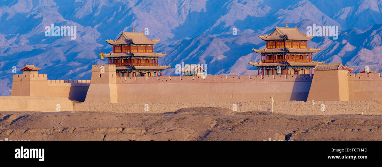 China, Gansu province, Jiayuguan, the fortress at the western end of ...