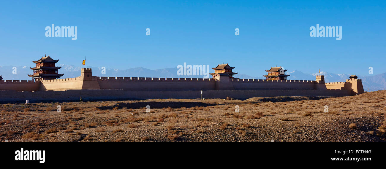 China, Gansu province, Jiayuguan, the fortress at the western end of ...