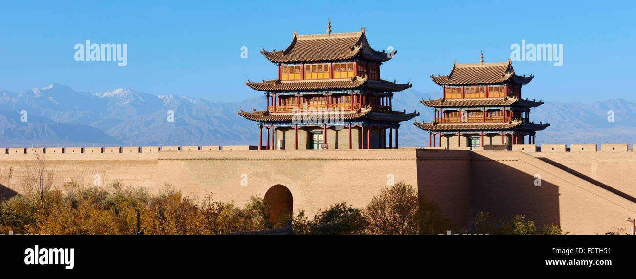 China, Gansu province, Jiayuguan, the fortress at the western end of ...