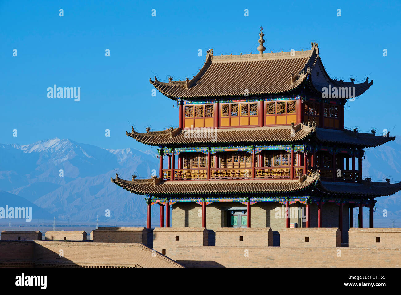 China, Gansu province, Jiayuguan, the fortress at the western end of ...