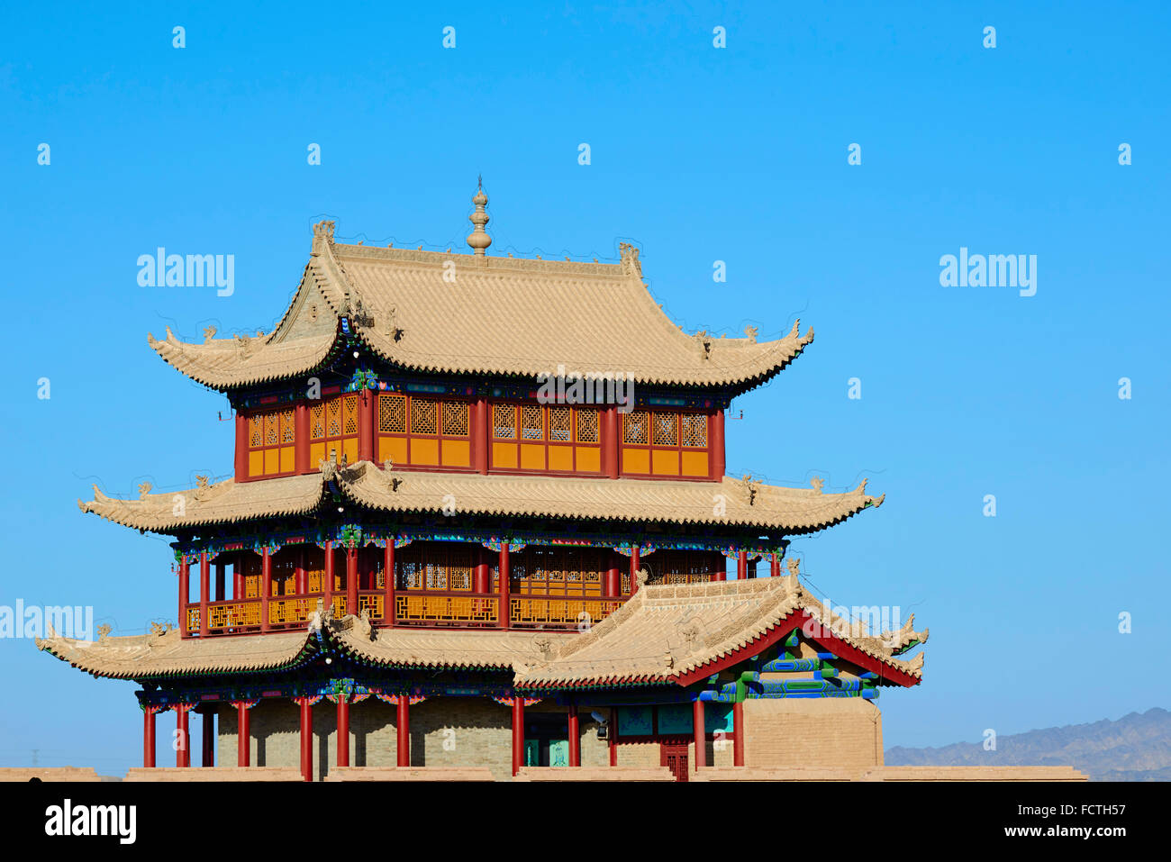 China, Gansu province, Jiayuguan, the fortress at the western end of ...