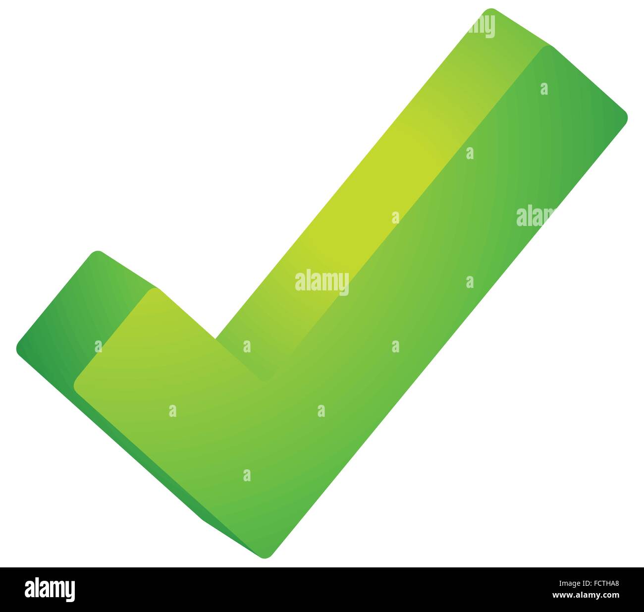3d Green check mark, tick icon. Vector illustration Stock Vector Image ...